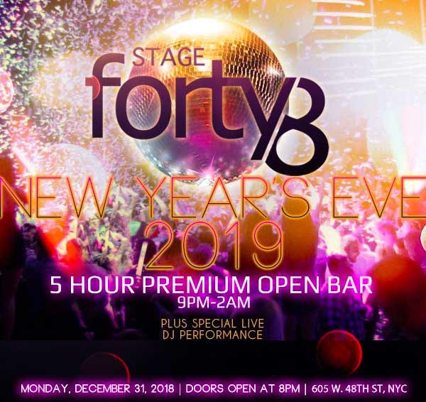 Times Square New Years Eve at Stage 48 NYC | NYC New Years Eve 2026